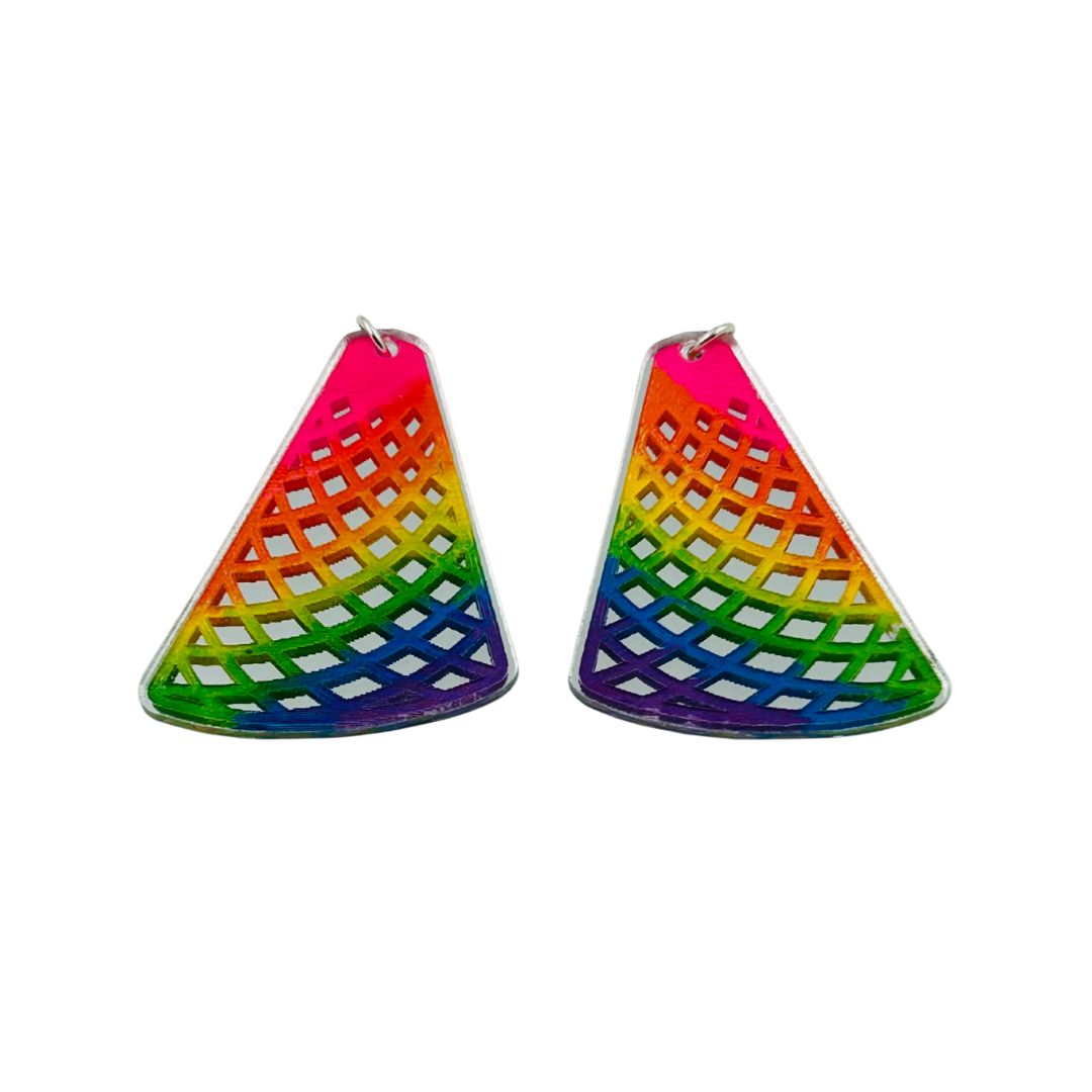 Rainbow MOG Cone Earrings – Museum of Glass