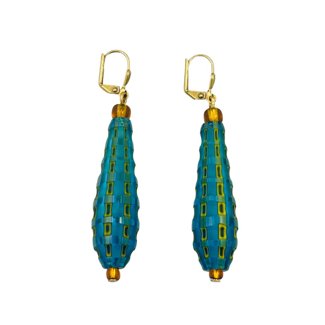 Blown Murrina Battuuto 1 Drop Earrings – Museum of Glass