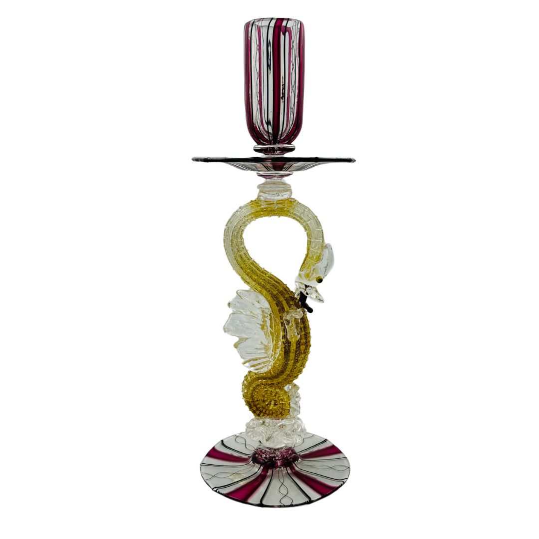 Venetian Dragon Decanter & Candlestick Set – Museum of Glass