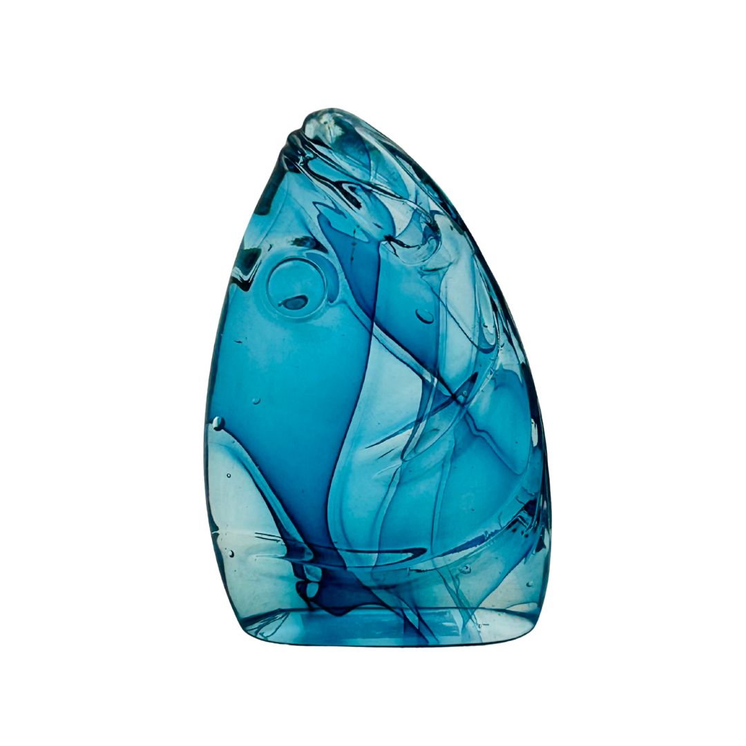 Small Fish Head - Blue Swirl – Museum of Glass