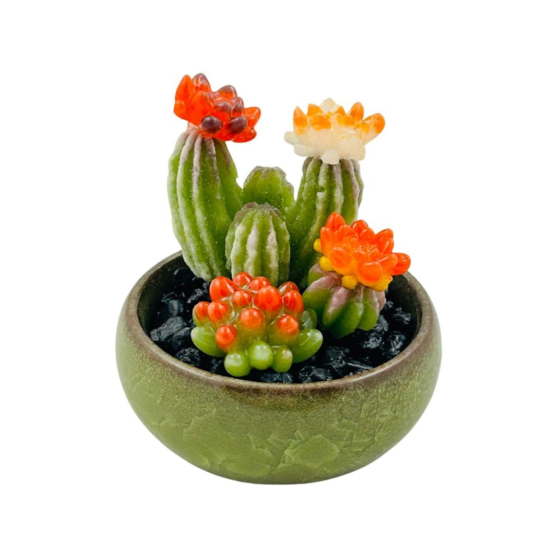 Small Bonsai Pot w/ Multi Glass Succulents - 04 – Museum of Glass