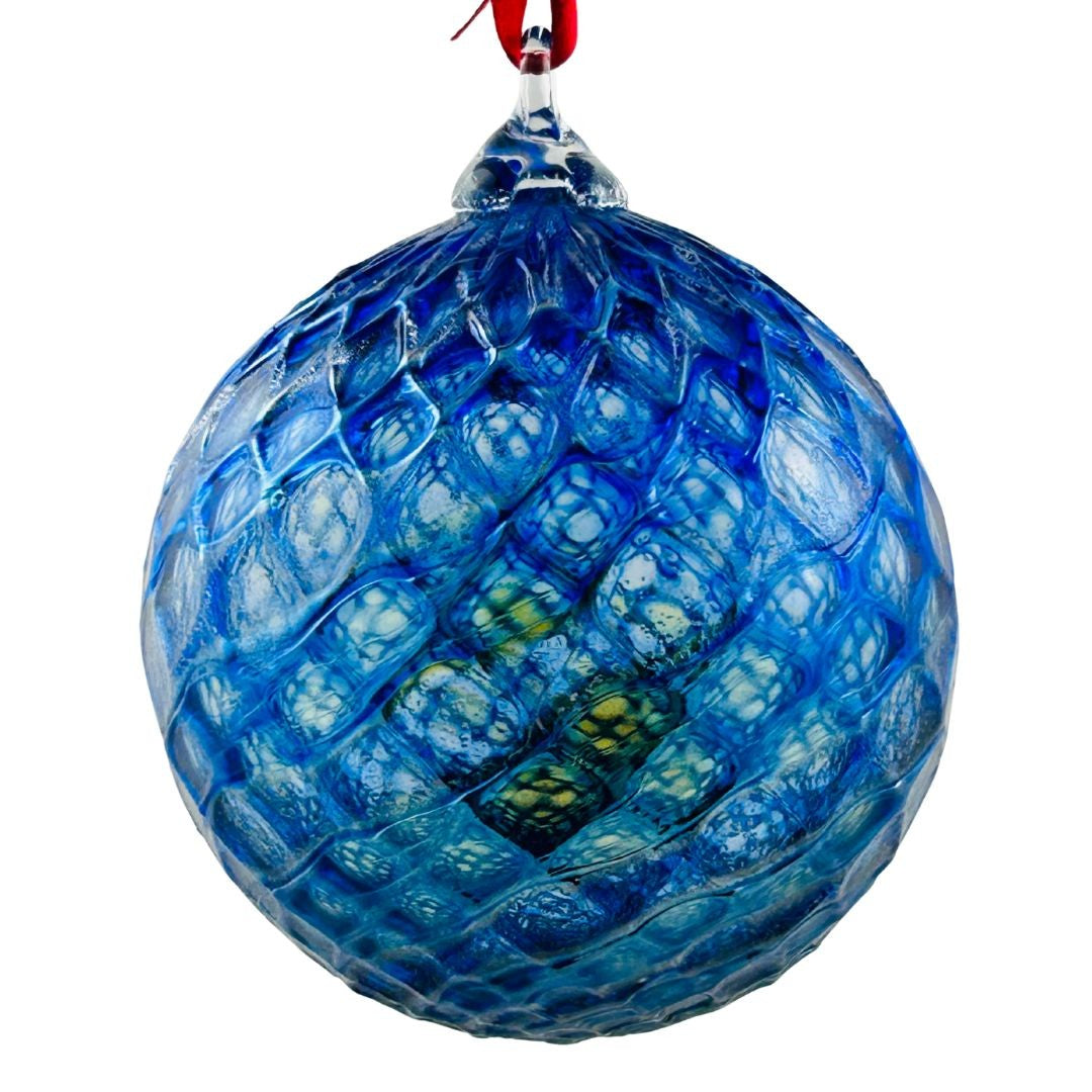 Trenton Quiocho Ornament - Metallic Blue Glitter Drape – Museum of Glass