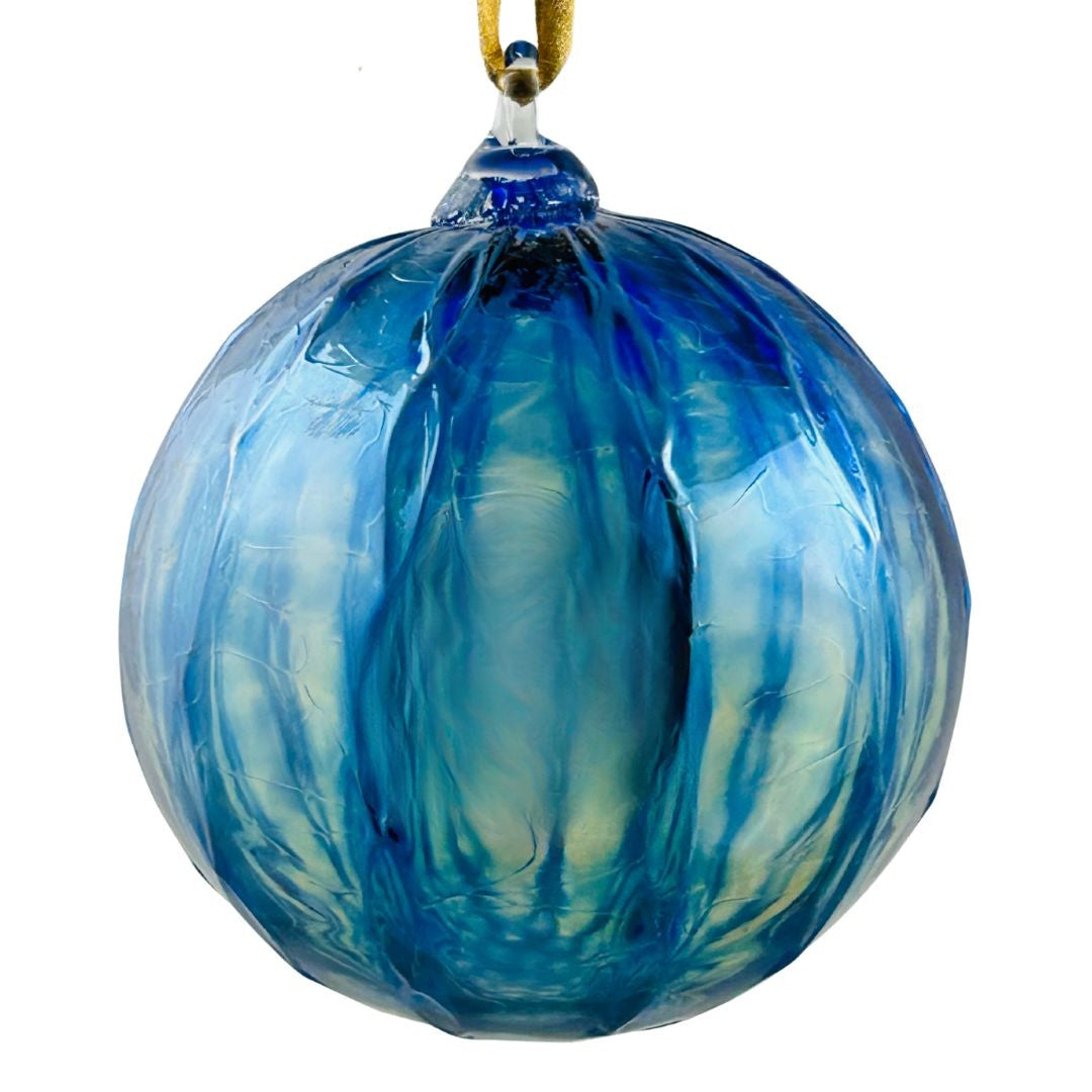 Trenton Quiocho Ornament - Metallic Blue Stripe – Museum of Glass