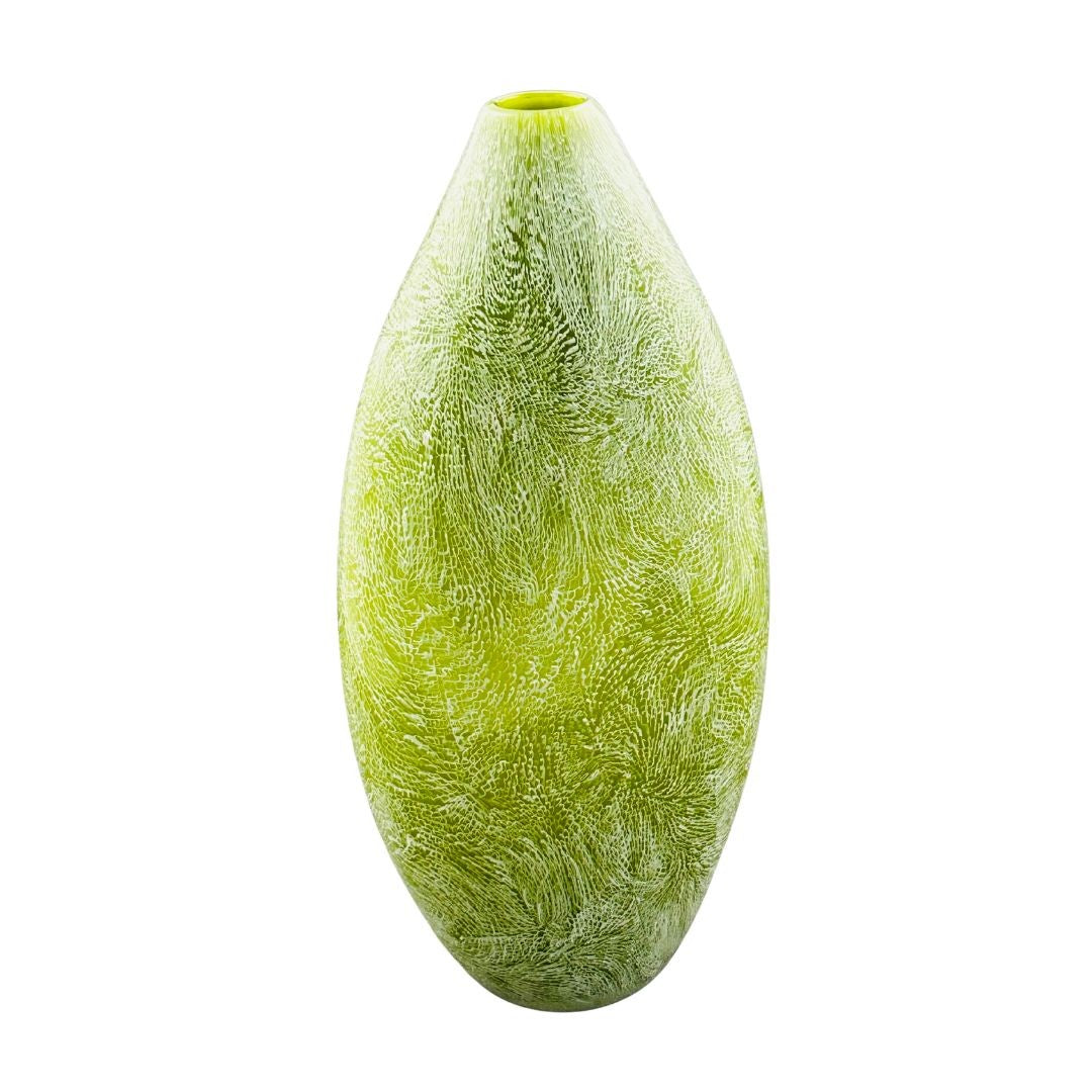 Murrini Vase - Green/White – Museum of Glass