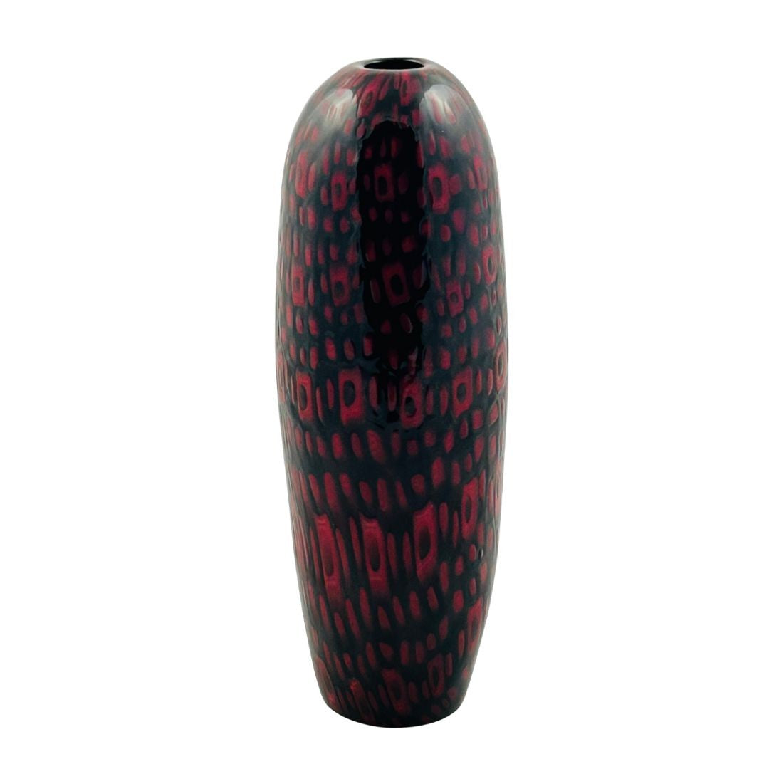 Murrini Vase - Red/Black – Museum of Glass