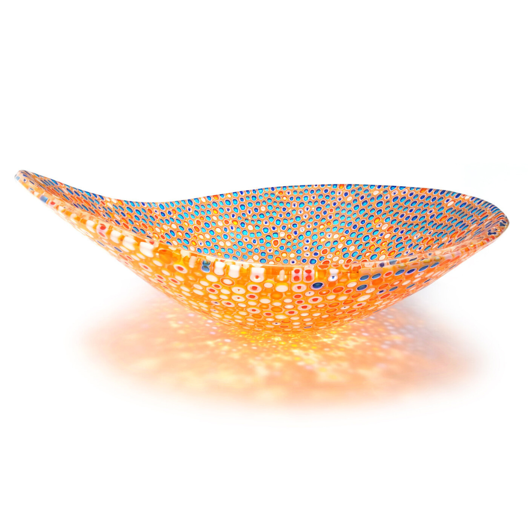 Nido 23, Summer Orange & Azure Bowl – Museum of Glass