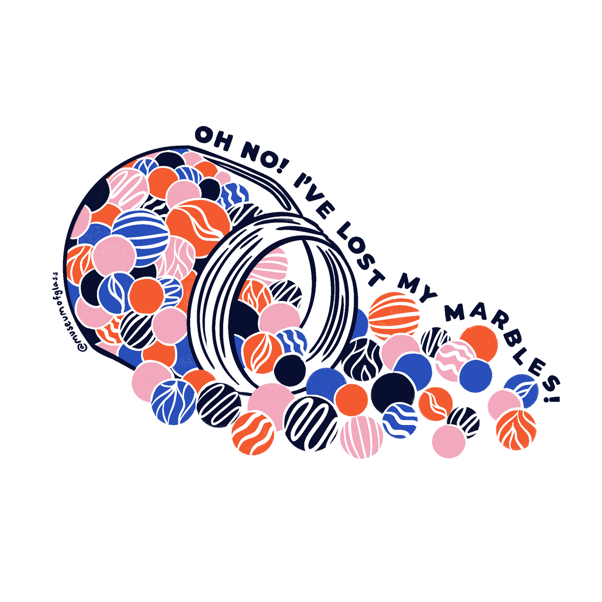 I've Lost My Marbles Sticker – Museum of Glass